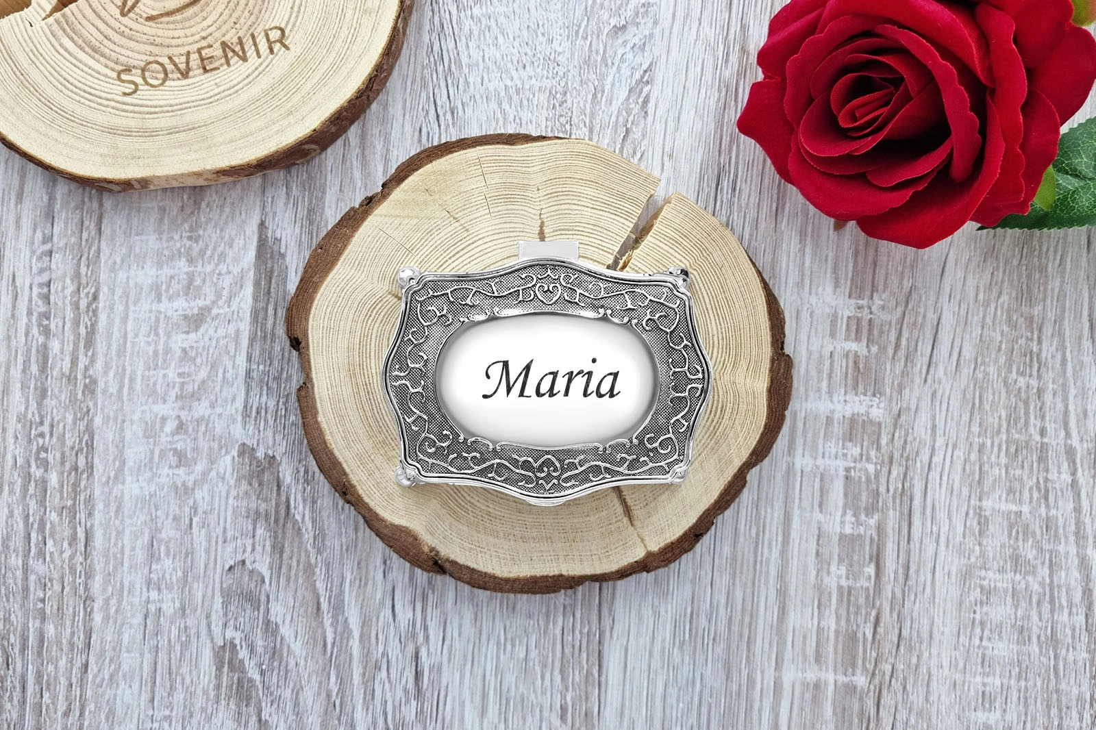 Posrebrzana Szkatułka na Biżuterię GRAWER JTB102 | sklep Sovenir.pl